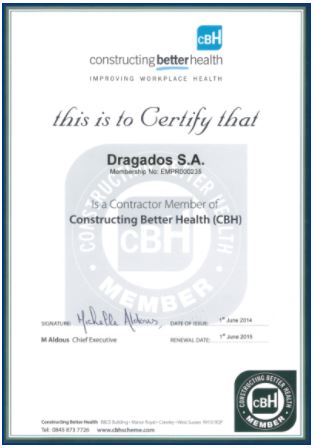 Dragados UK. Awards & Certificates.