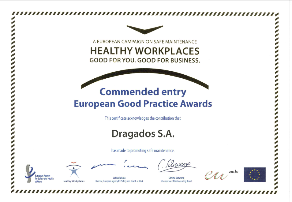 Dragados UK. Awards & Certificates.