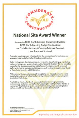 Dragados UK. Awards & Certificates.